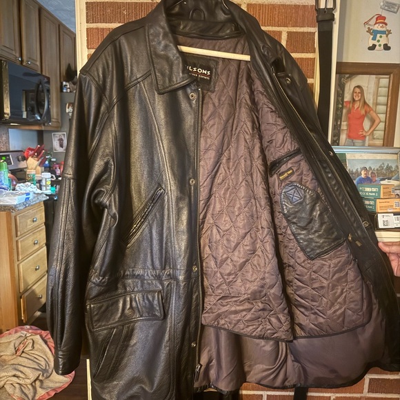 Wilson | Jackets & Coats | Wilson Black Leather Jacket For Men | Poshmark